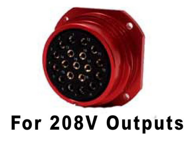 Red 208V outputs with Jobet Socapex 19pin Connector - Jobet Light